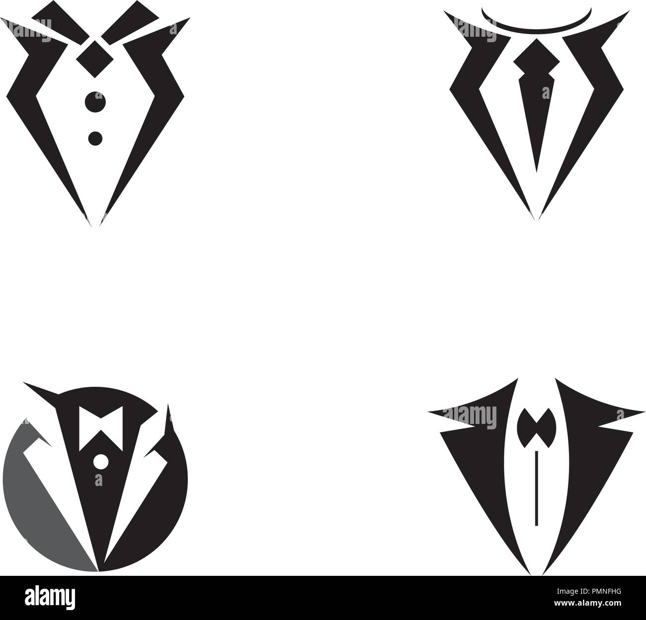 Tuxedo logo template hi-res stock photography and images - Alamy