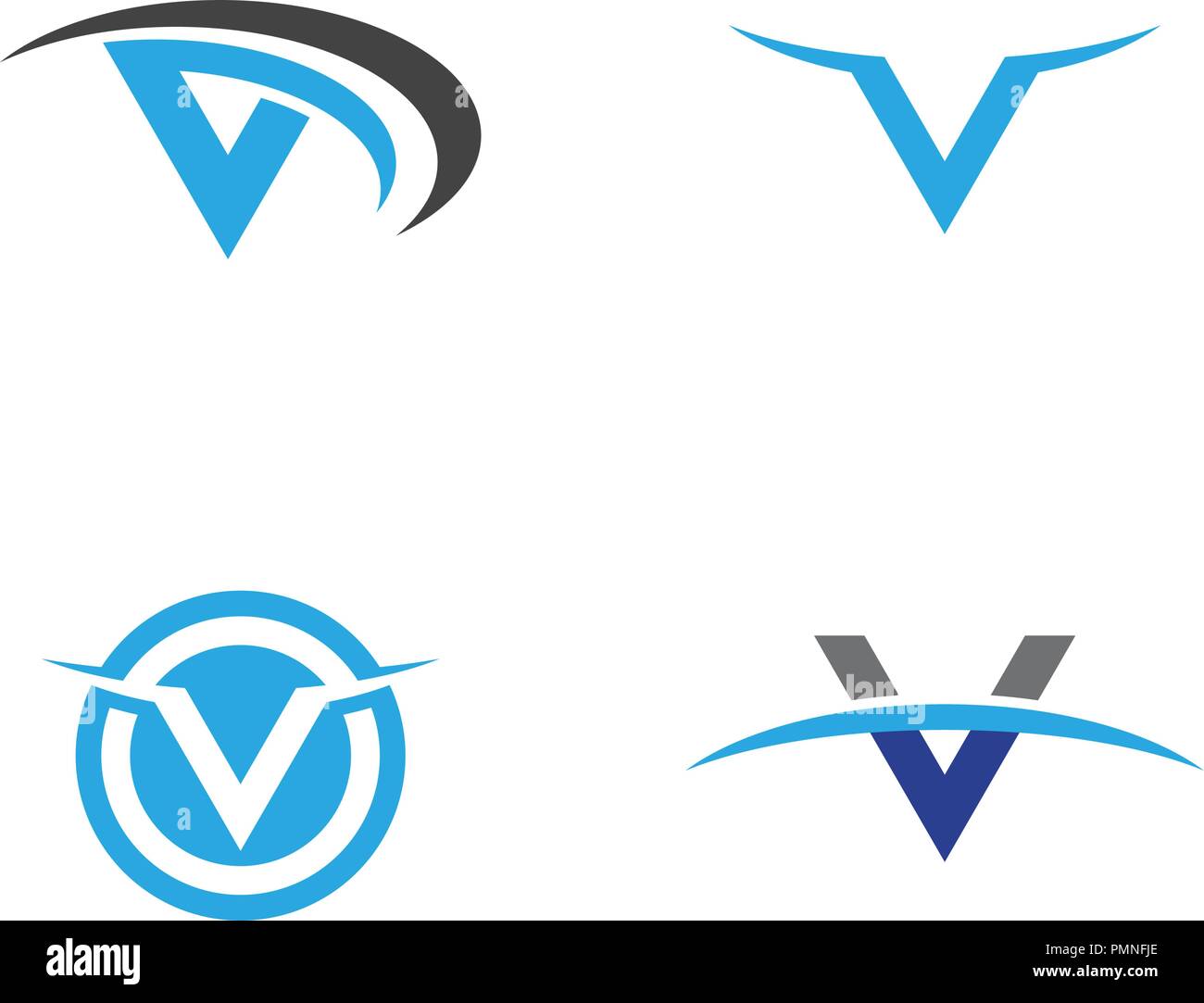 V Letter Logo Template vector icon illustration Stock Vector Image ...