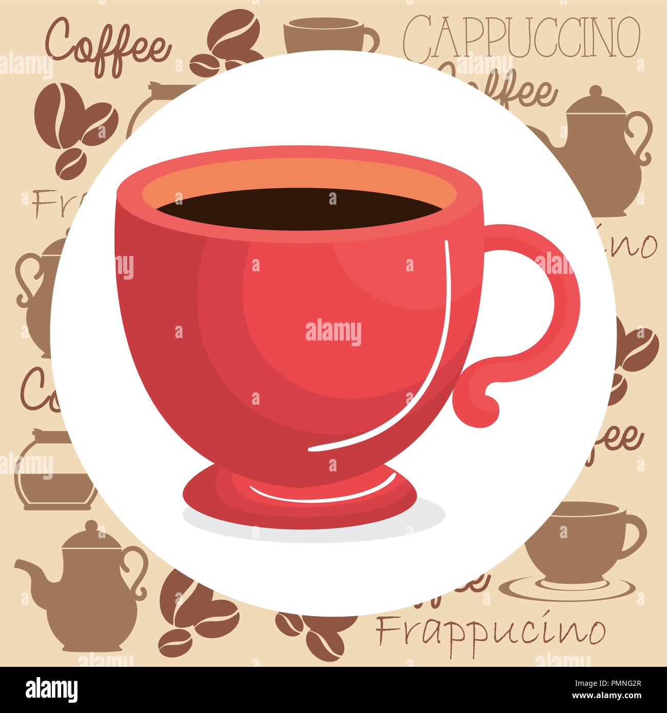 delicious coffee cup drink vector illustration design Stock Vector ...