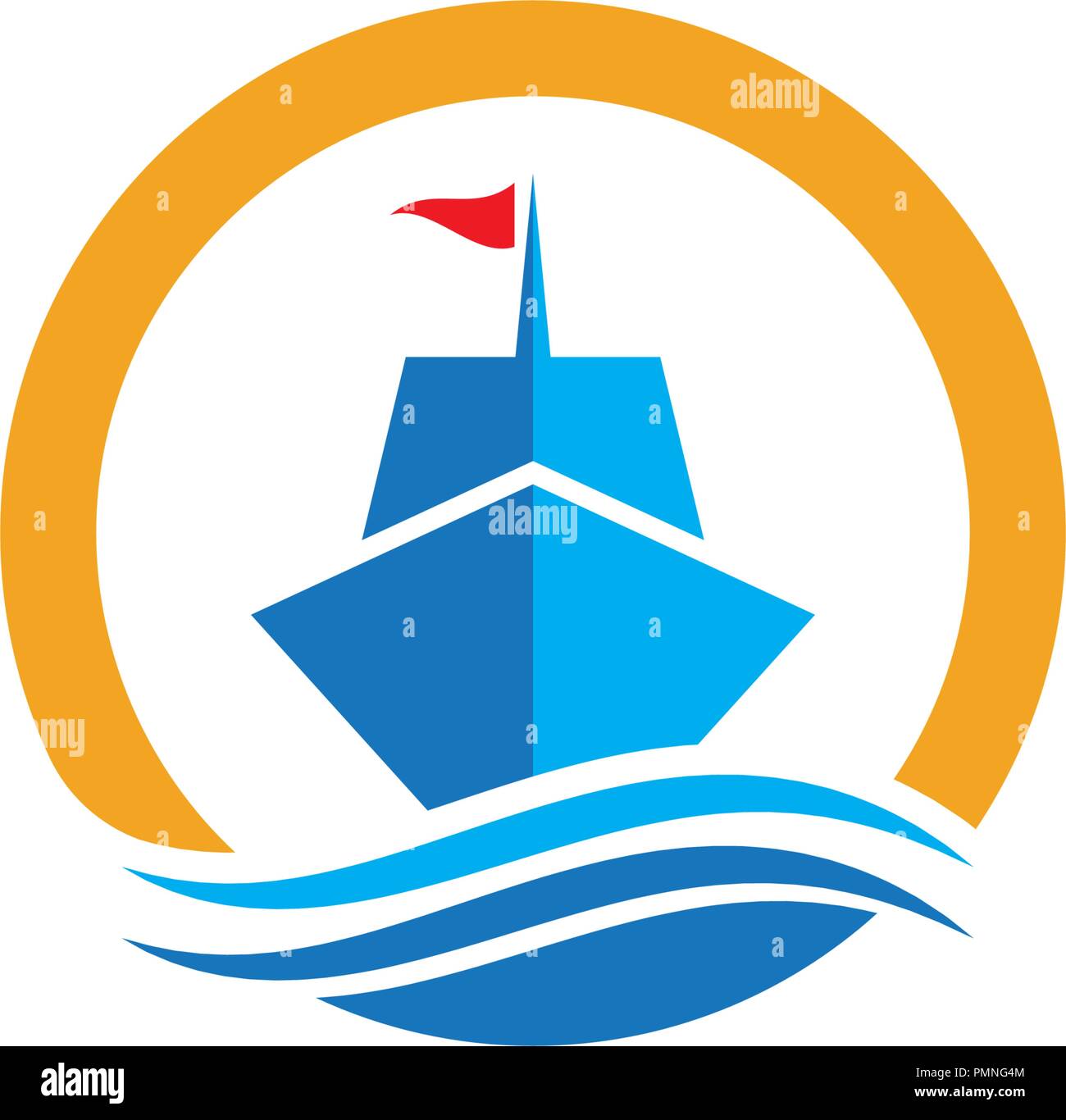 Cruise ship Logo Template vector icon illustration design Stock Vector ...