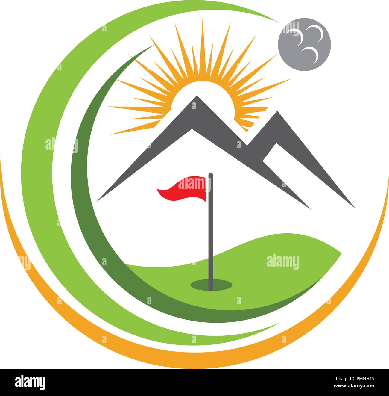 Golf icon logo vector Stock Vector Images - Alamy