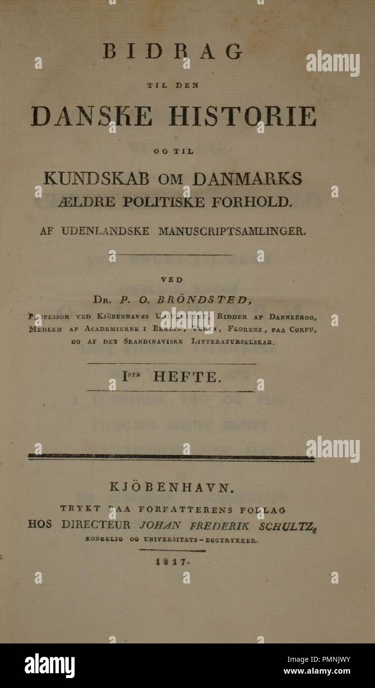 Bidrag til den danske historie Stock Photo - Alamy