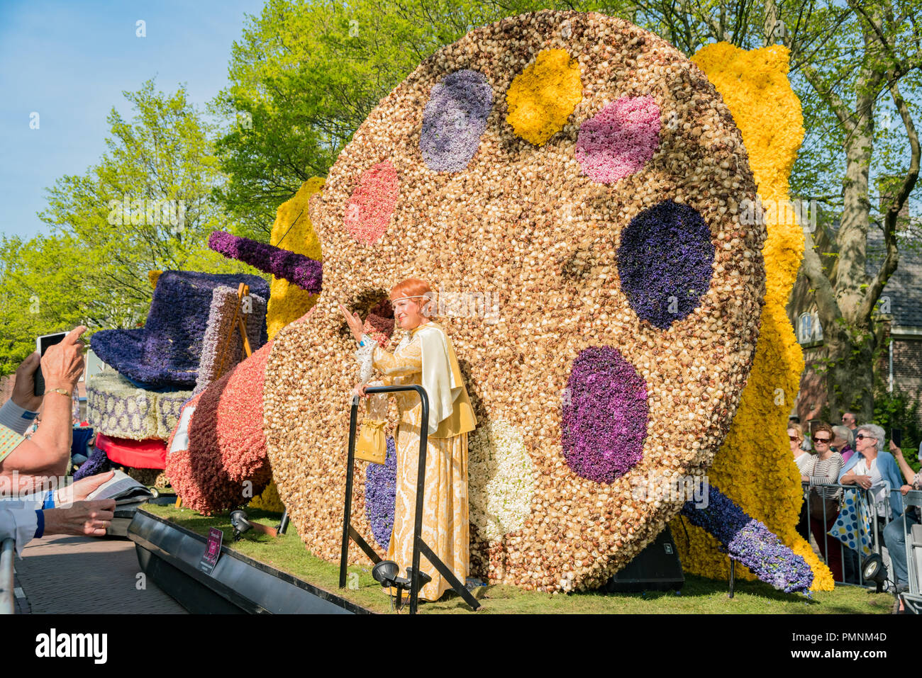 Netherlands, APR 21: Artist, painter shape float in the beautiful and ...