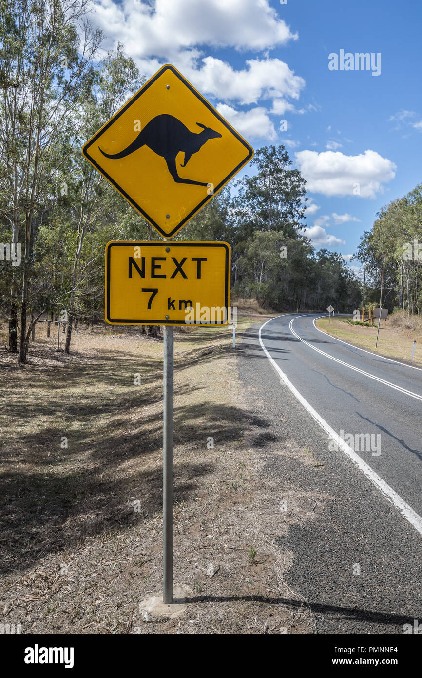 Australian kangaroo road signs hi-res stock photography and images - Alamy