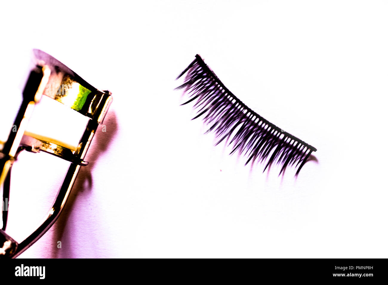 Artificial Eyelashes of Artificial Eyelashes isolated on white ...