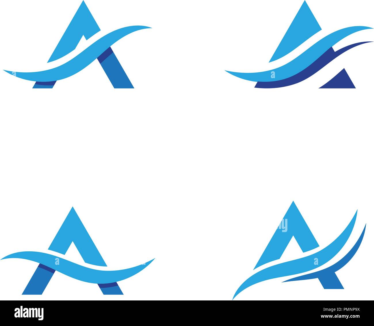 A Letter Water wave icon vector illustration design Stock Vector Image ...