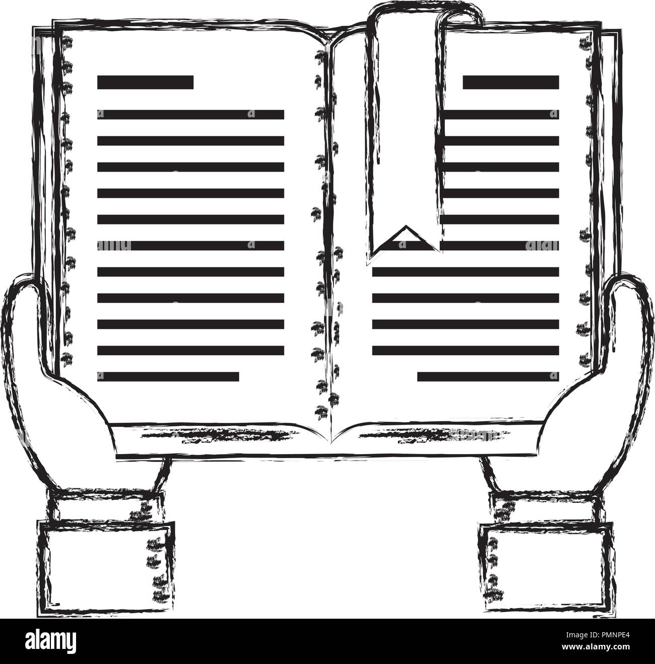 Hands reading magazine Stock Vector Images - Alamy