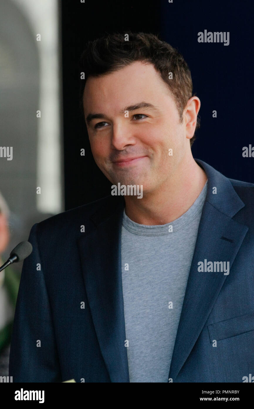 Seth MacFarlane at the Hollywood Chamber of Commerce ceremony to honor ...