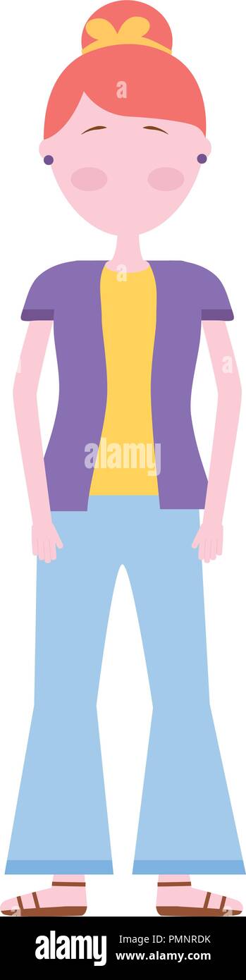 Attractive young woman cute Stock Vector Images - Alamy