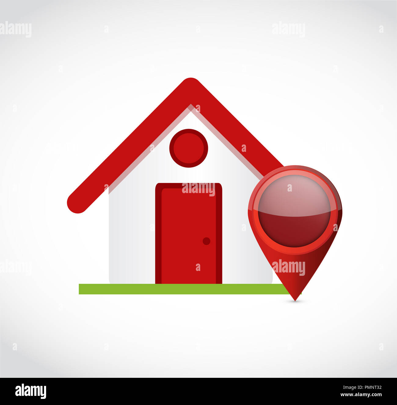House location marker over a white background Stock Photo - Alamy