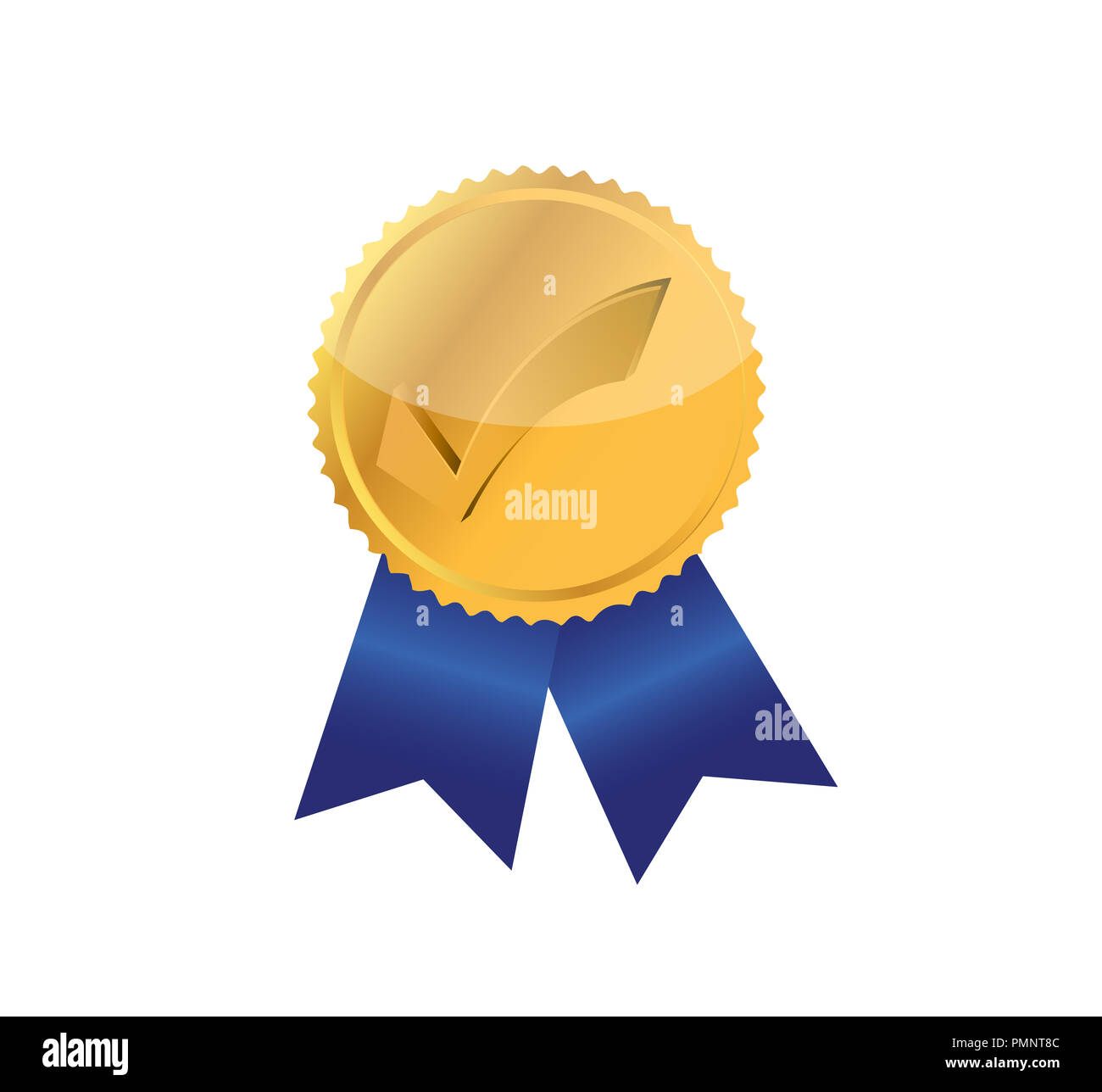 check mark award stamp illustration isolated over a white background ...