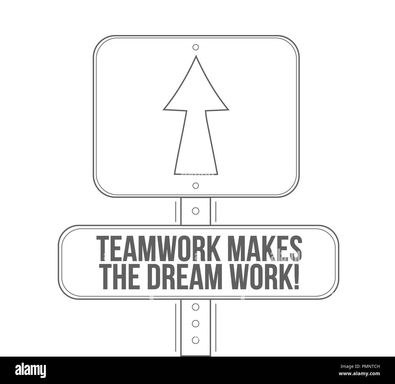 Teamwork makes the dream work Black and White Stock Photos & Images - Alamy