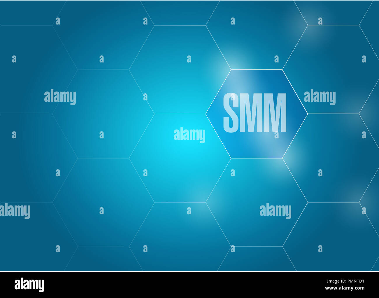 SMM link diagram concept, illustration over a blue background Stock ...