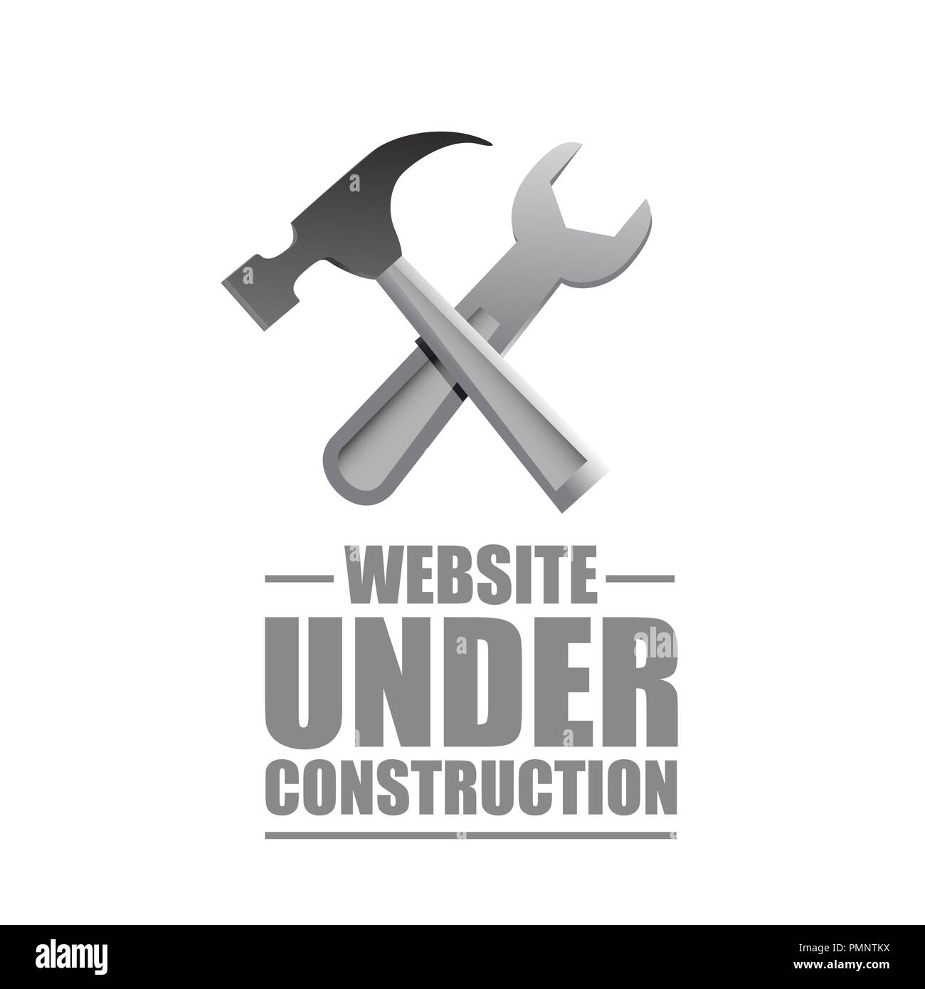 website under construction sign. Vector Illustration. isolated over a ...