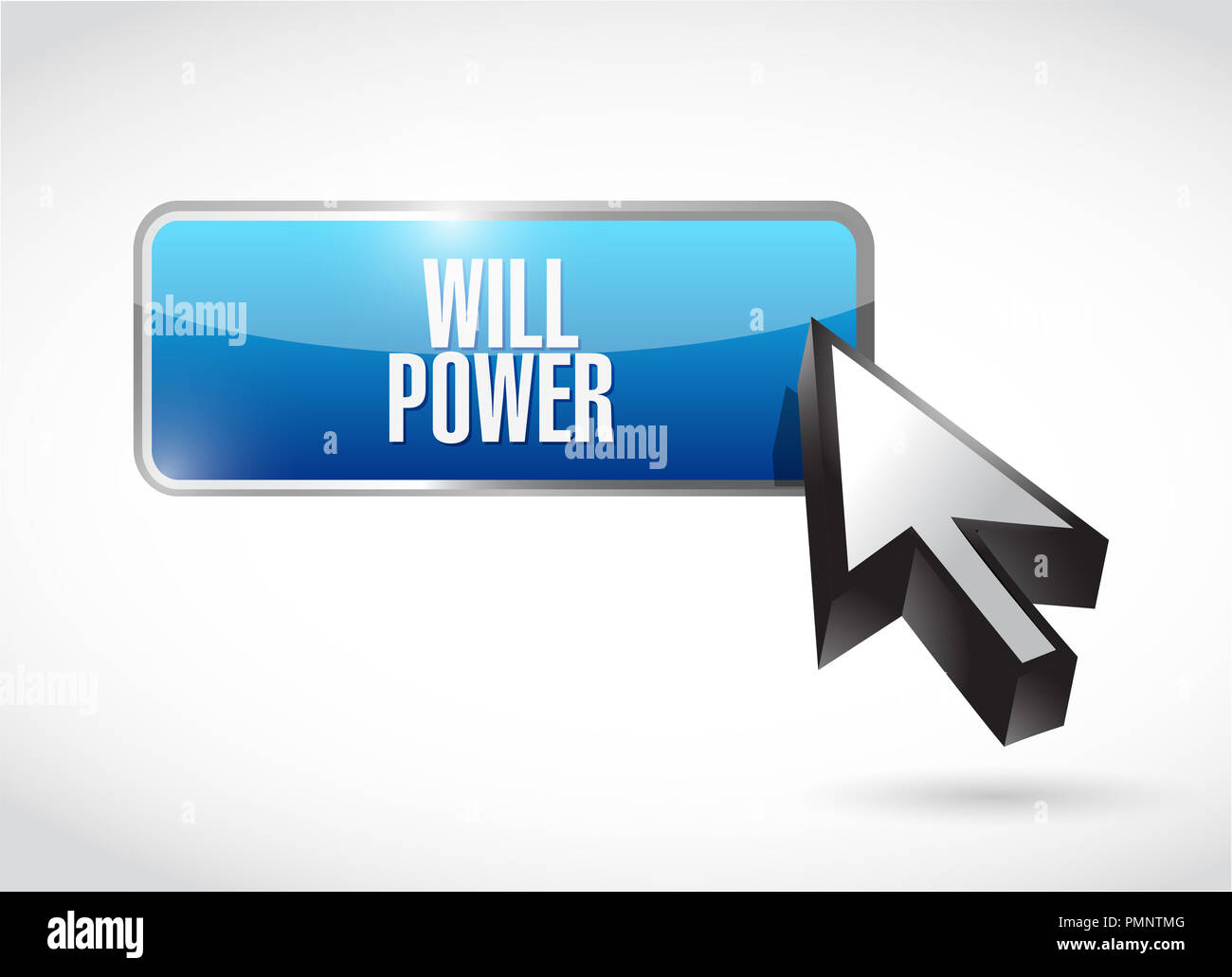 will power. Vector Illustration. isolated over a white background Stock ...