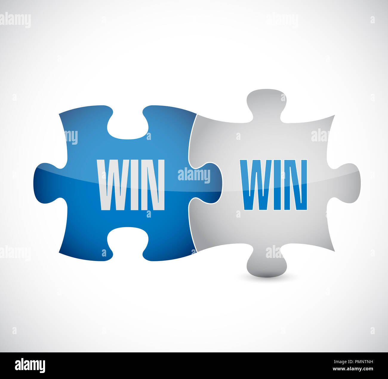 Double Win Puzzle Concept, graphic design. isolated over a white ...