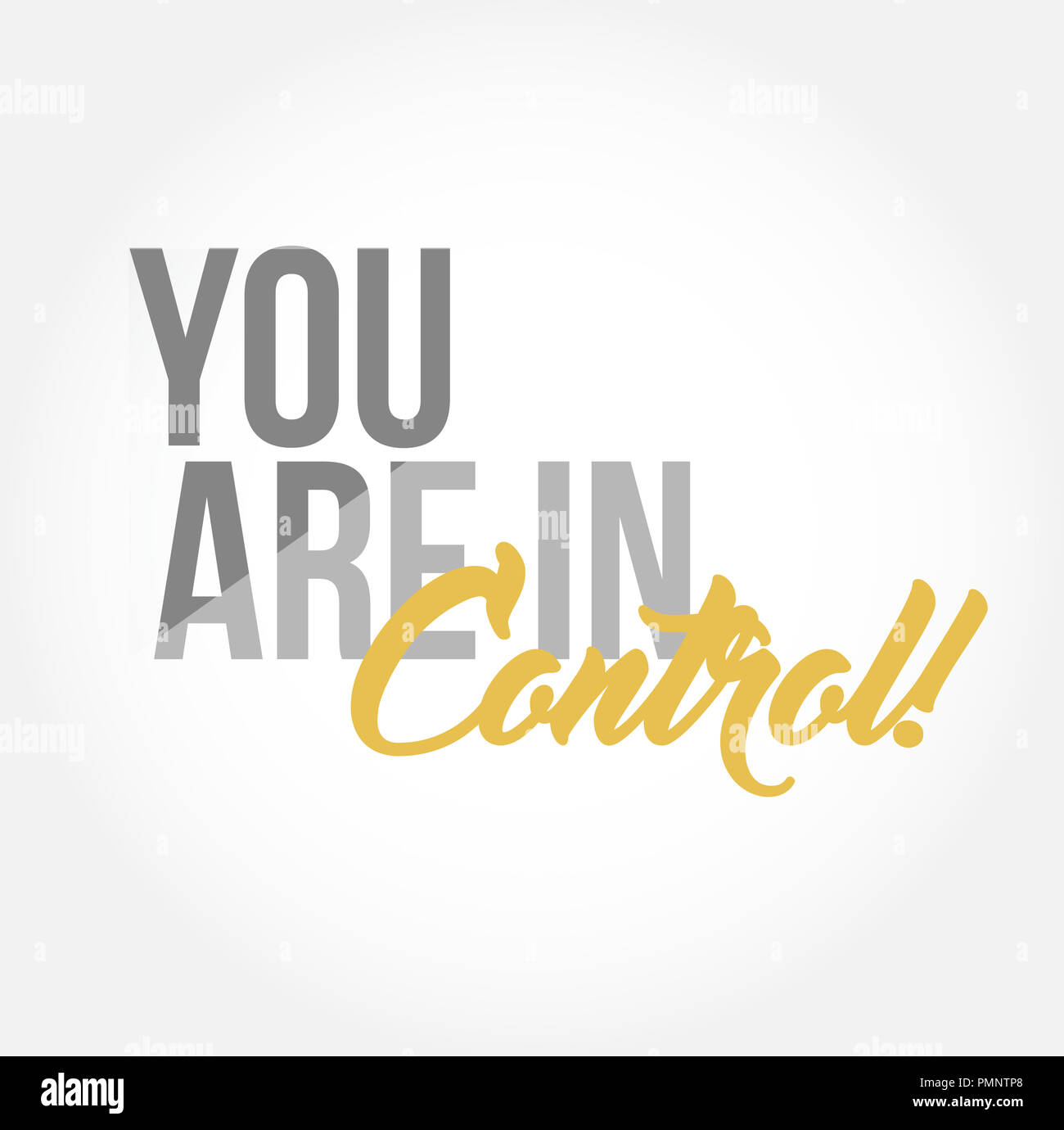 you are in control stylish typography copy message isolated over a ...