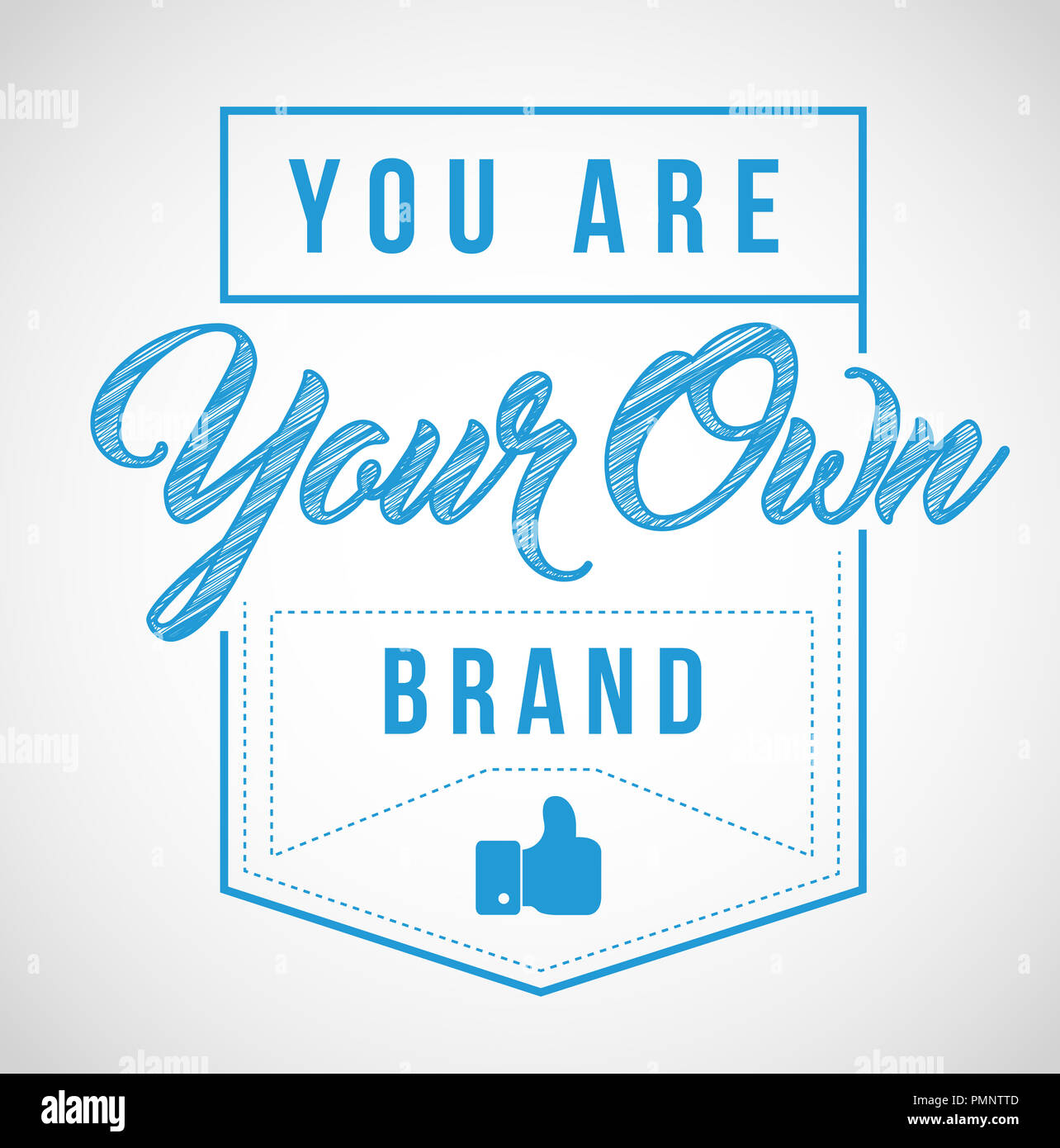 you are your own brand stamp seal illustration isolated over a white ...