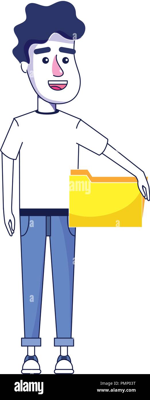 File folder cartoon character Stock Vector Images - Alamy