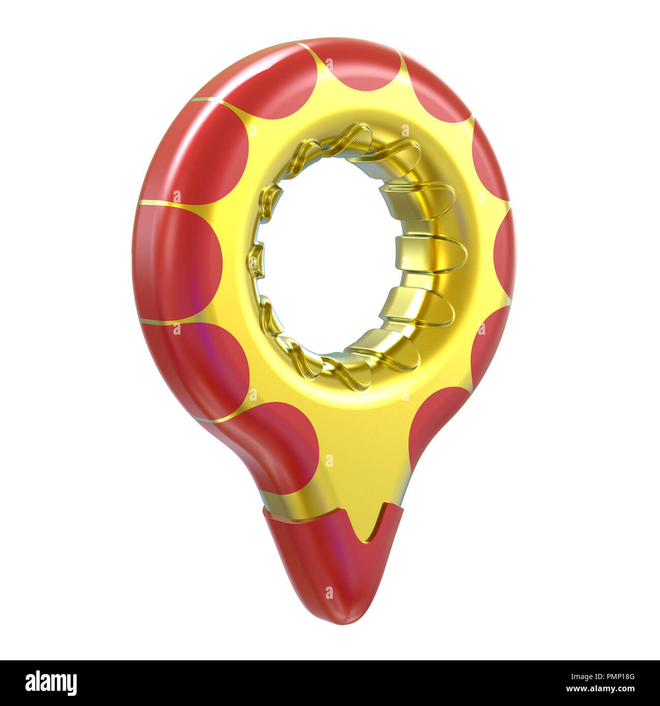 Abstract map pointer isolated on white background. 3d rendering Stock ...