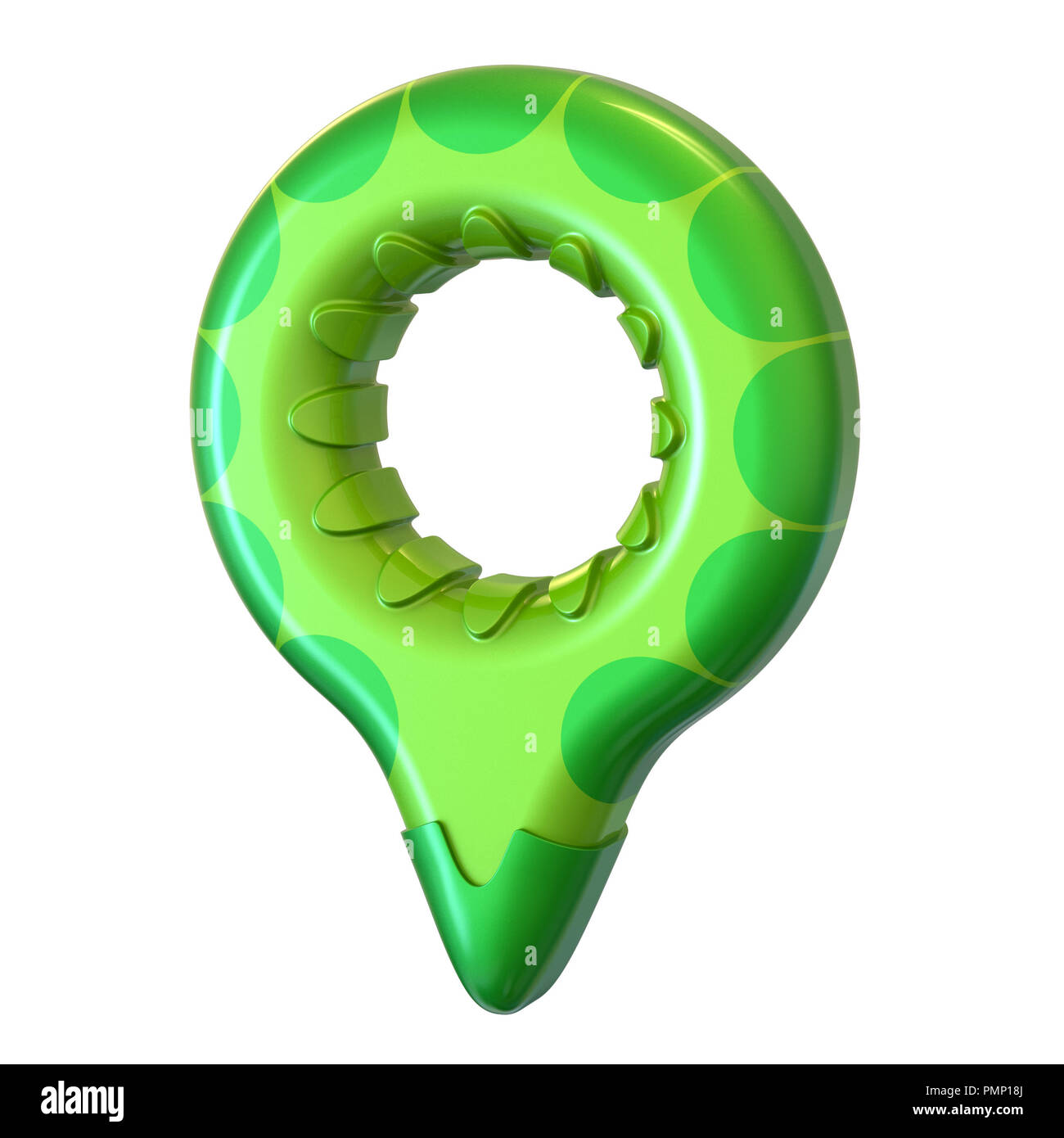 Abstract map pointer isolated on white background. 3d rendering Stock ...