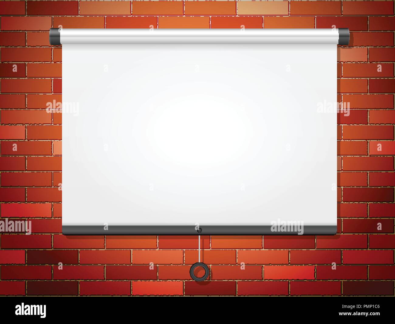 Projection screen on a brick wall Stock Vector Image & Art - Alamy