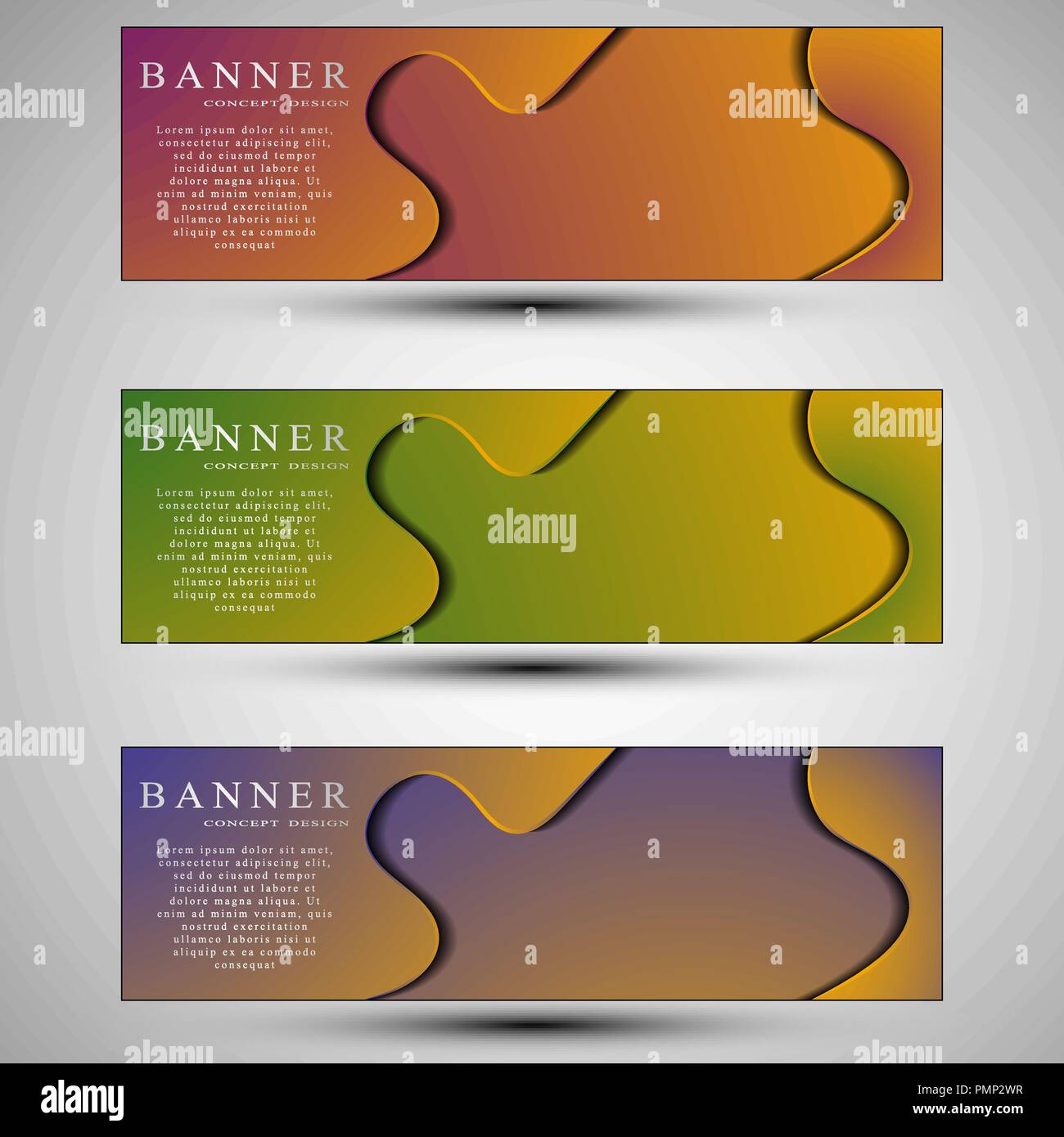 Set of colored banners template.Concept design Stock Vector Image & Art ...