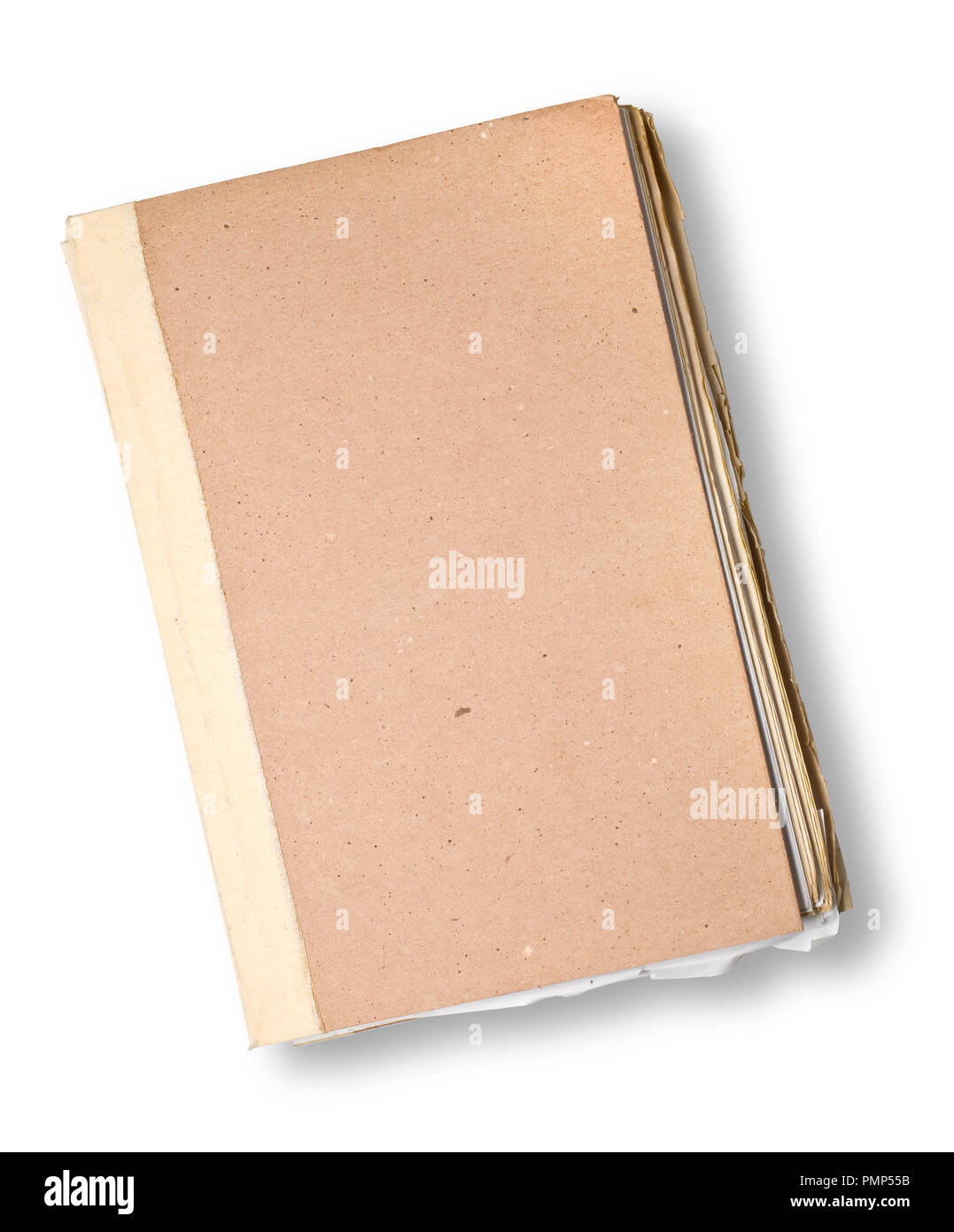 Old book cover isolated on white background Stock Photo - Alamy