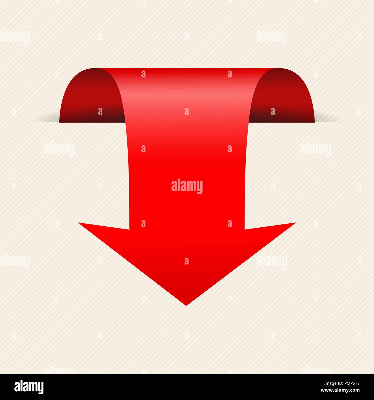 Red arrow 3d curve hi-res stock photography and images - Alamy