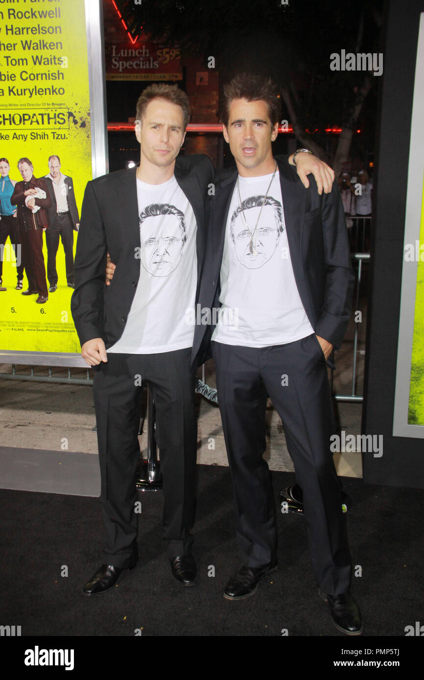 Sam Rockwell, Colin Farrell 10/01/2012 "Seven Psychopaths" Premiere ...