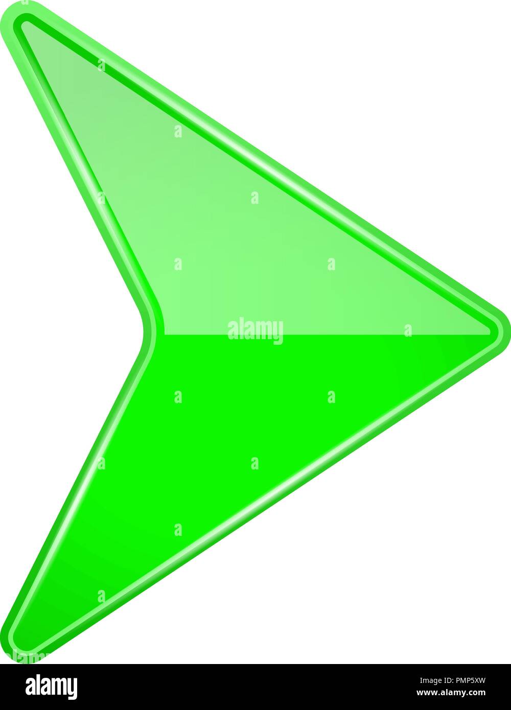 Green shiny 3d arrow Stock Vector Image & Art - Alamy