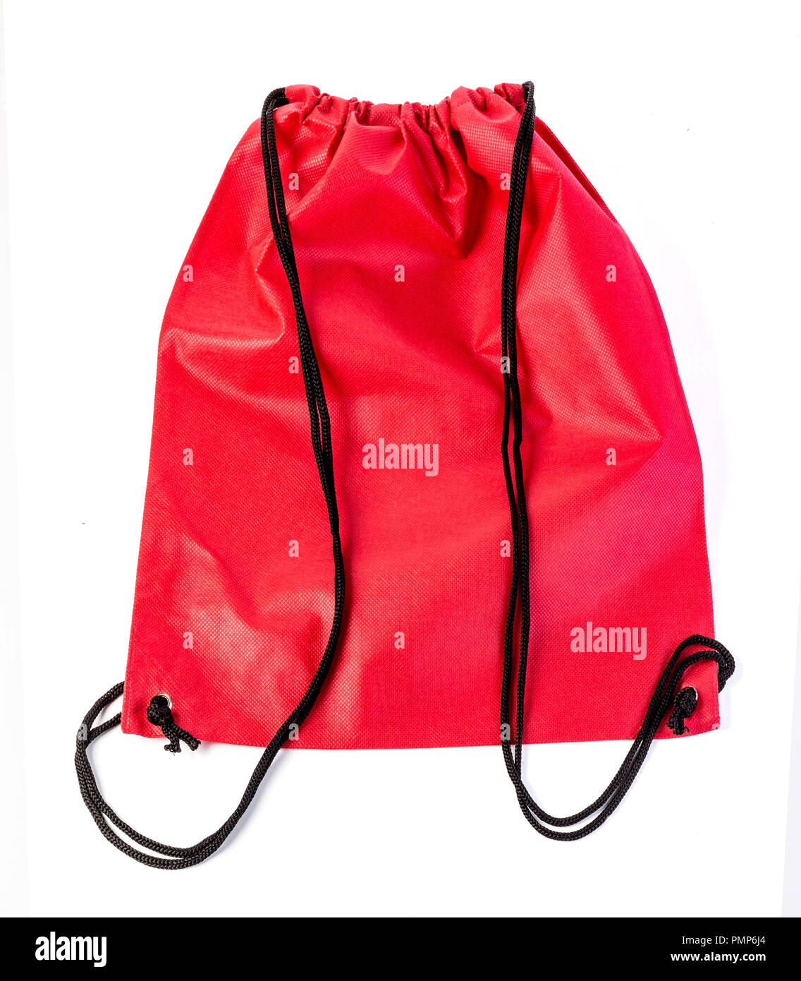 drawstring pack isolated on white background Stock Photo - Alamy