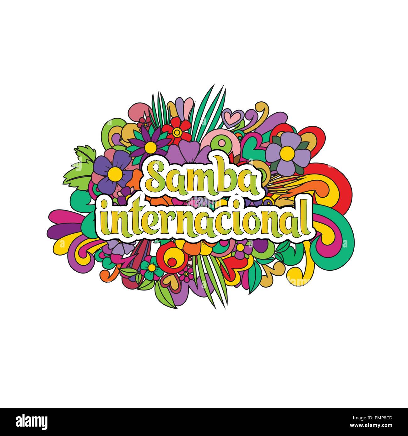 International samba. Background with abstract bright colors. Vector ...