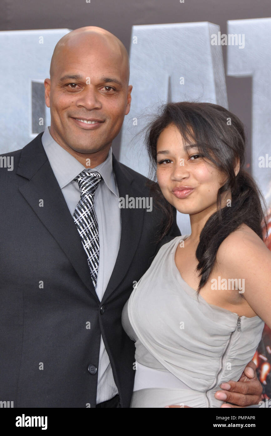 Rico McClinton & date at the "Battleship" Premiere. Arrivals held at LA ...