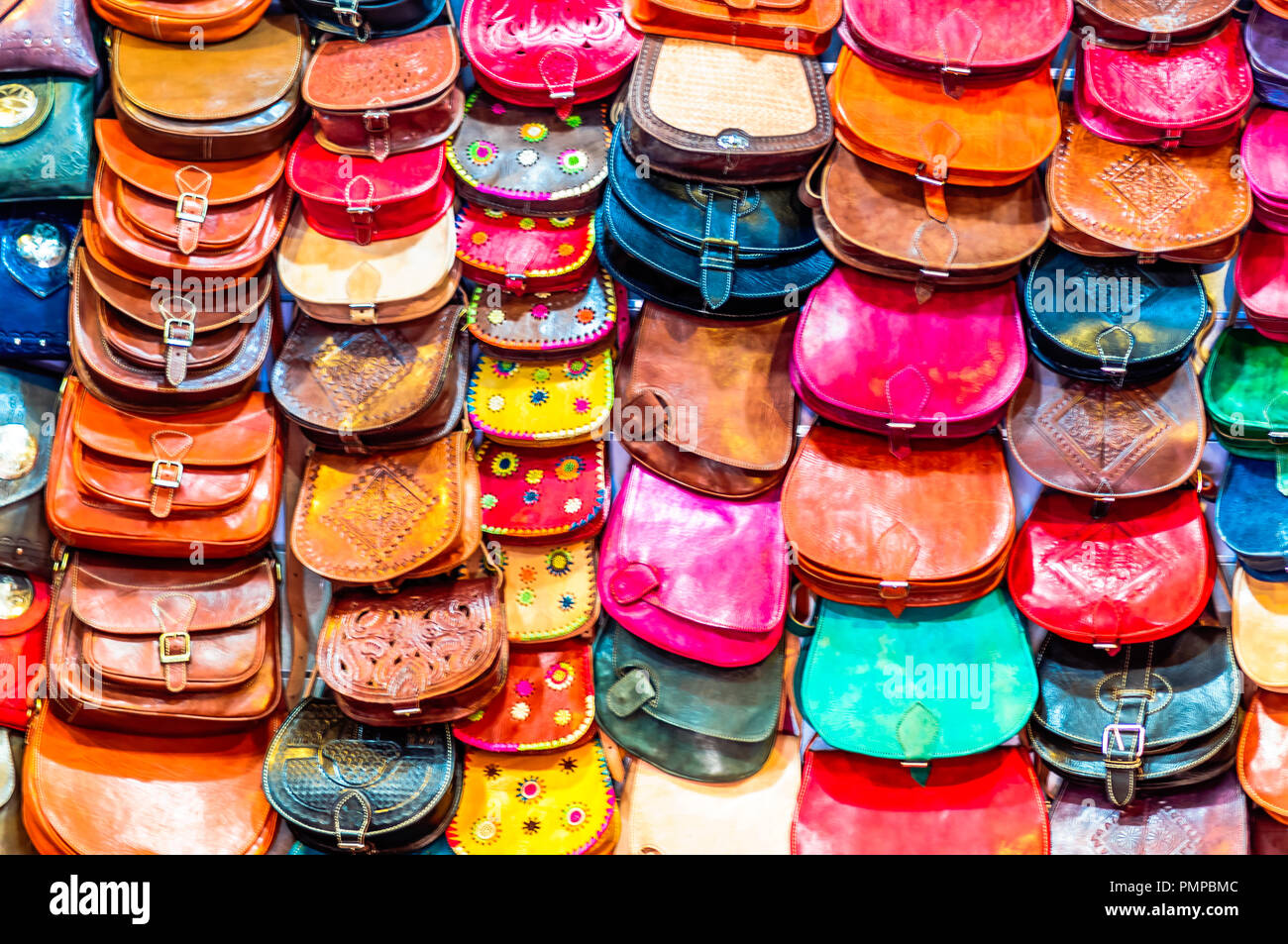 Leather moroccan handbags hi-res stock photography and images - Alamy