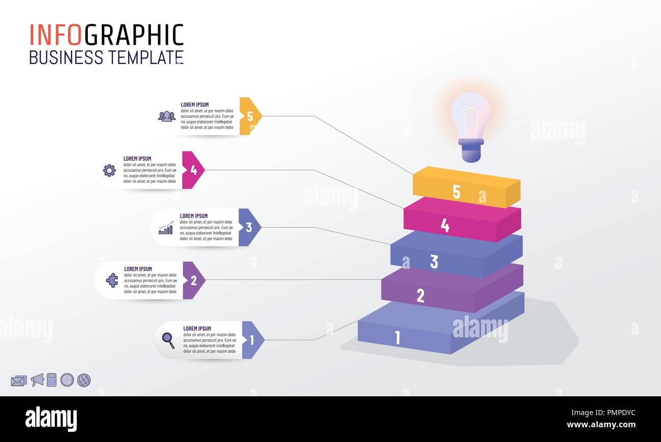 Infographic design template with business marketing icons, business ...