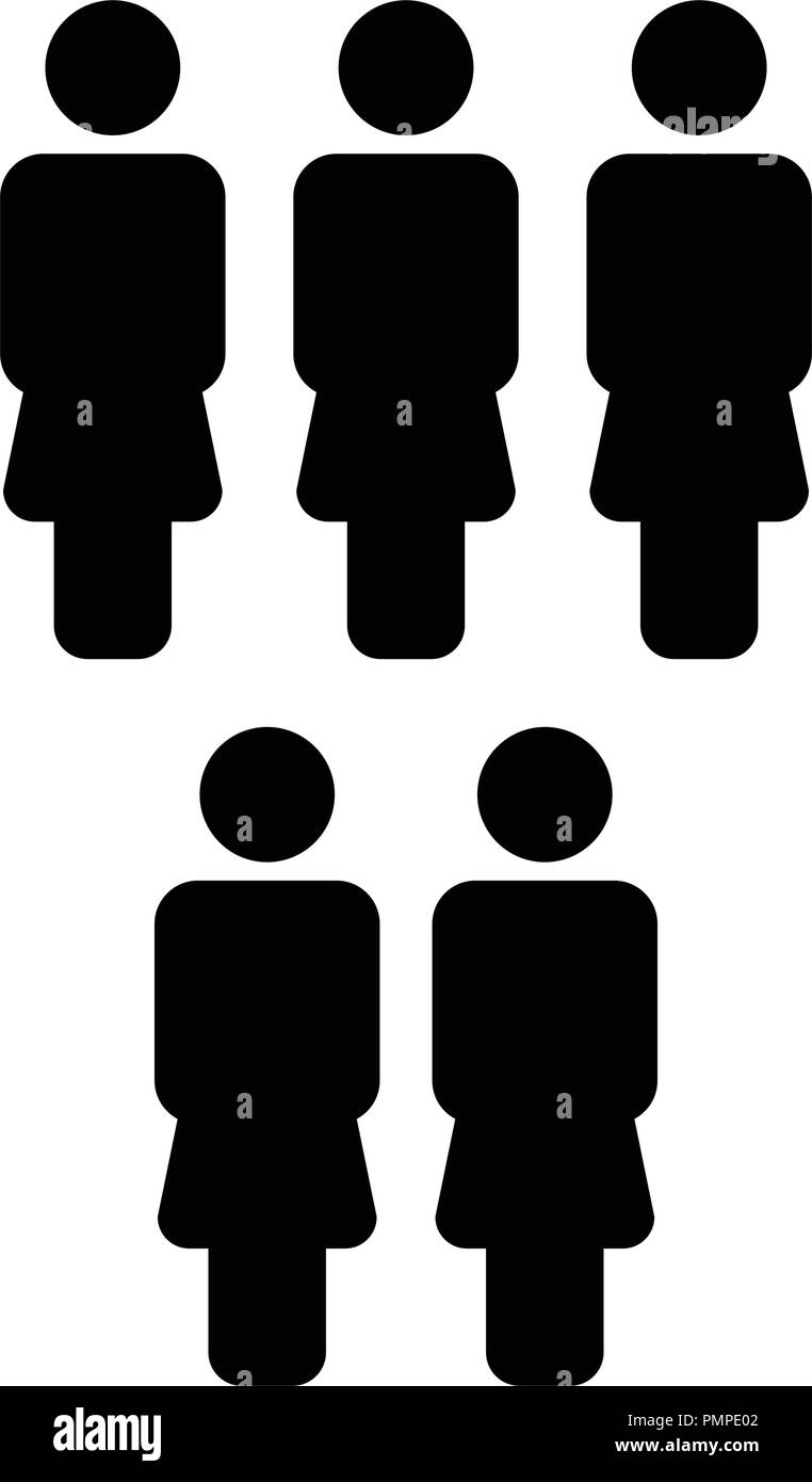 Customer icon vector female group of people symbol avatar for business ...