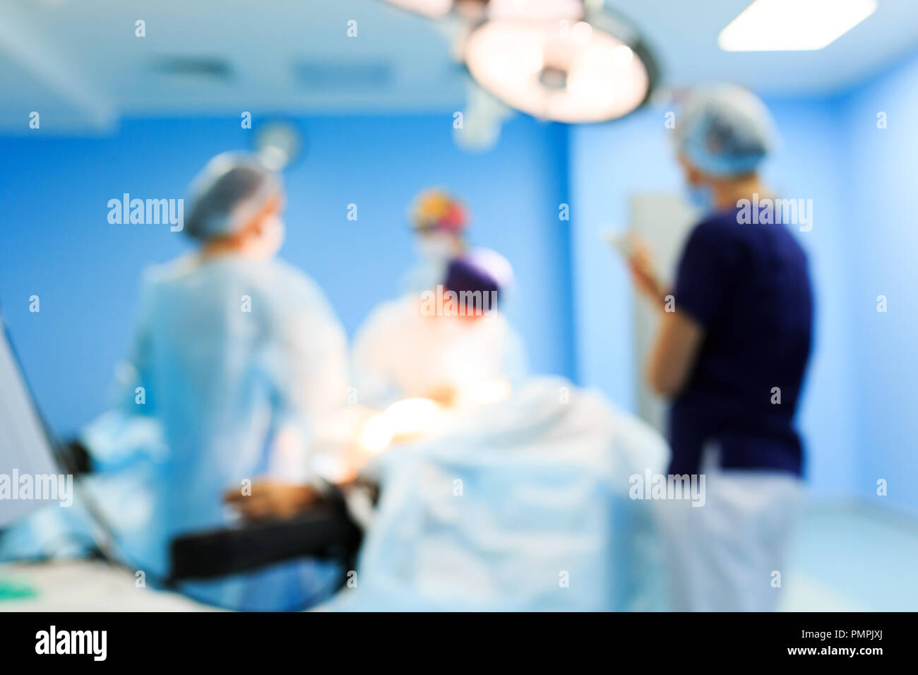 Surgery, medicine and people concept - Blurred background with surgeons ...