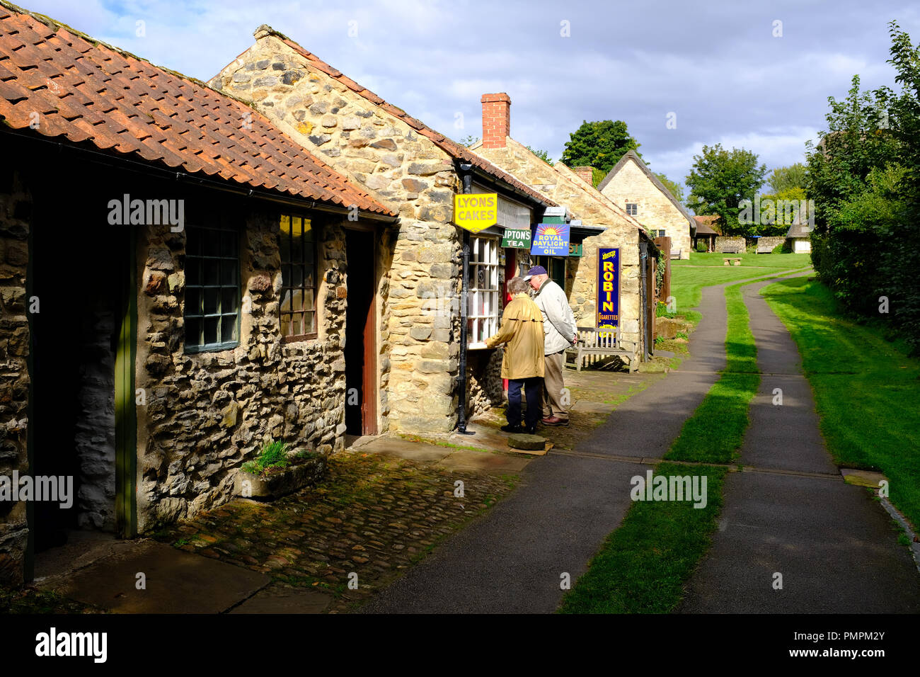 Village shops at Ryedale Folk Museum, Hutton le Hole, Yorkshire UK ...