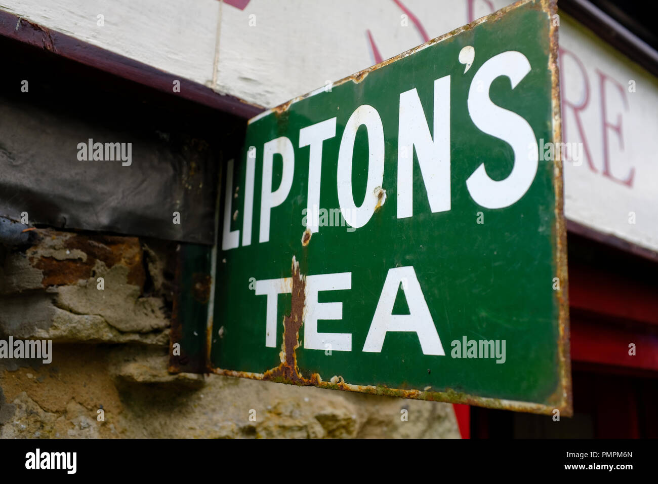 Vintage Liptons Tea signage at Ryedale Folk Museum, Hutton le Hole ...