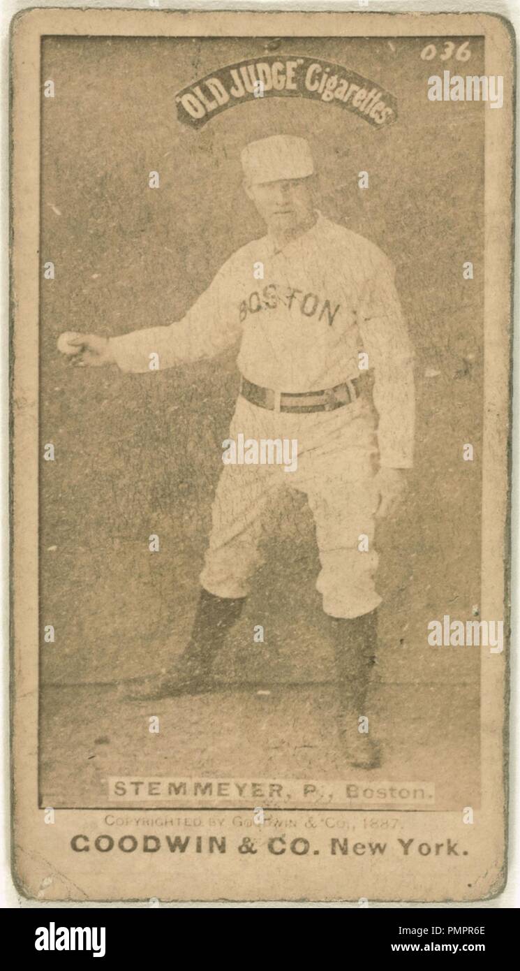 Bill Stemmeyer, Boston Beaneaters, baseball card portrait Stock Photo ...