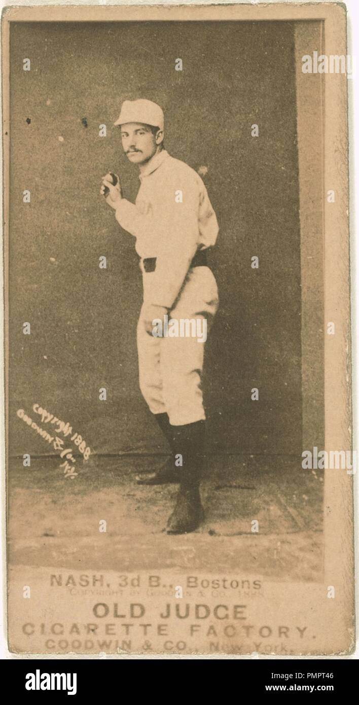 Billy Nash, Boston Beaneaters, baseball card portrait Stock Photo - Alamy