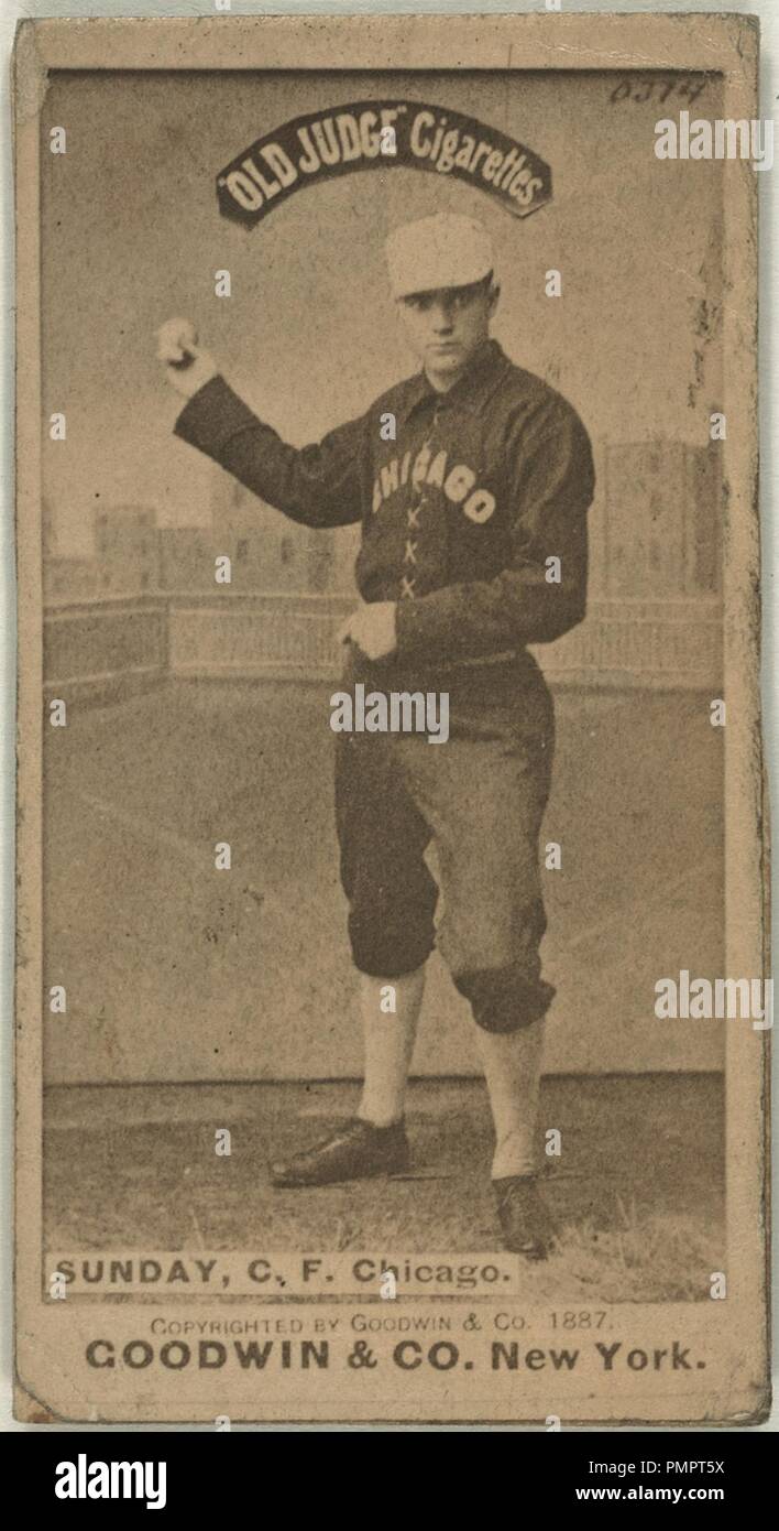 Billy Sunday, Chicago White Stockings, baseball card portrait Stock ...