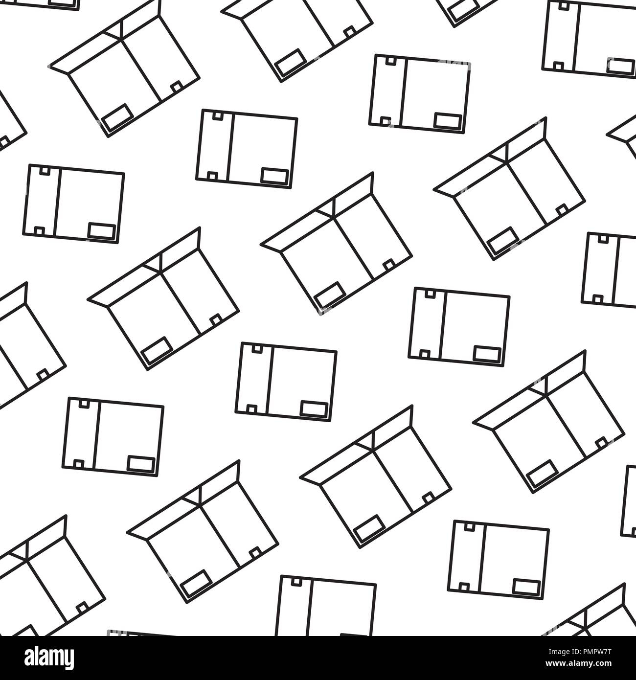 packing boxes carton pattern Stock Vector Image & Art - Alamy