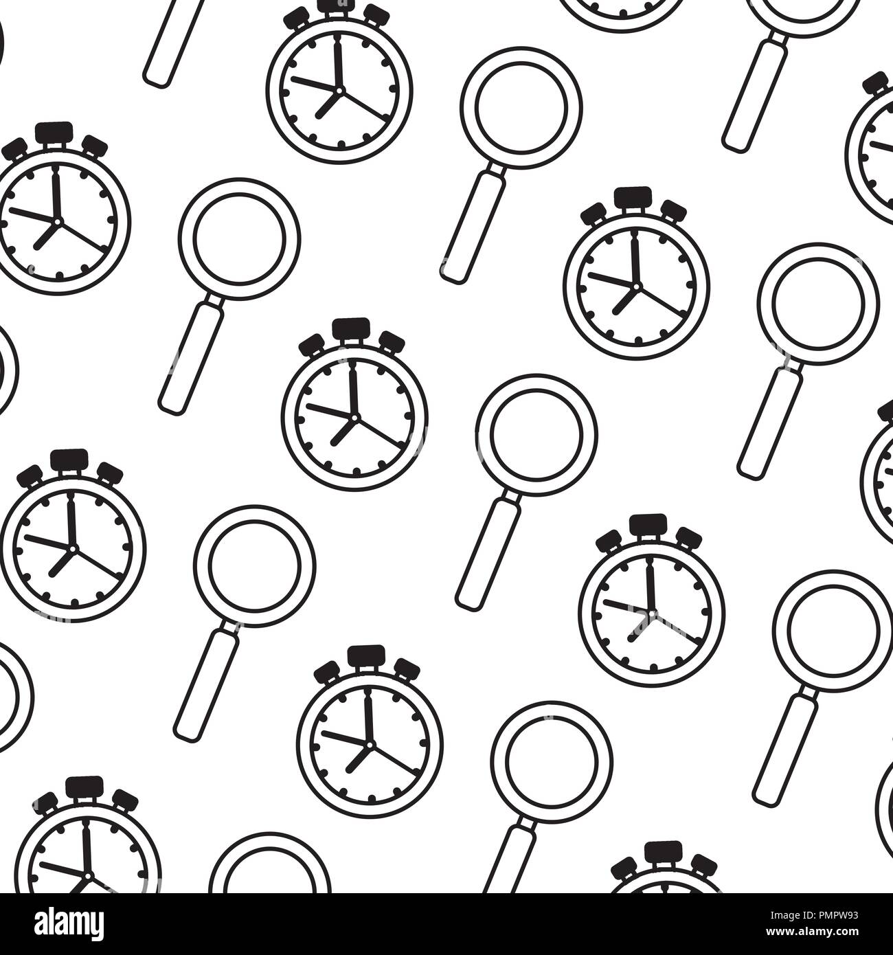 Magnifying glass pattern Black and White Stock Photos & Images - Alamy
