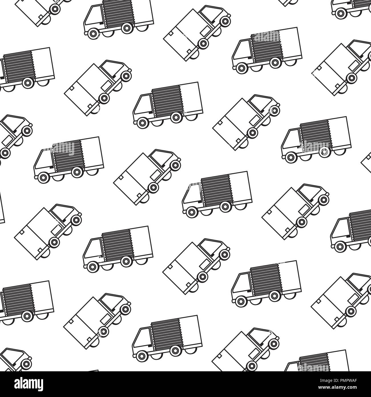 delivery service trucks with box and gifts pattern Stock Vector Image ...