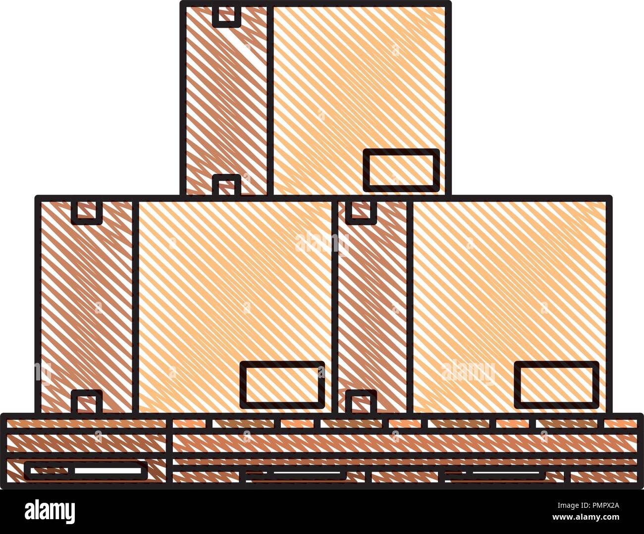 pile boxes carton delivery service Stock Vector Image & Art - Alamy