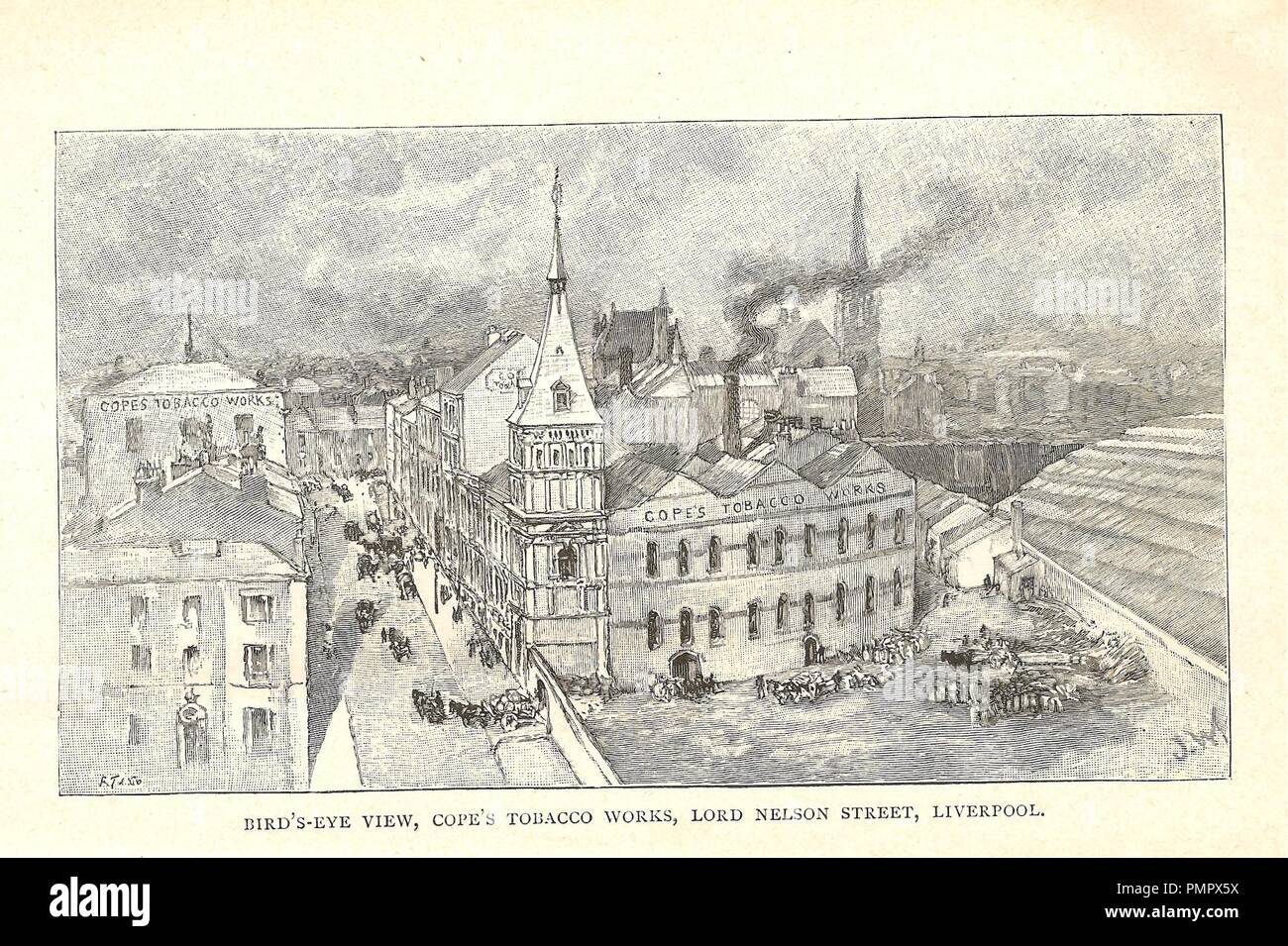 Birds Eye View Copes Tobacco Works Nelson Street Liverpool Stock Photo ...
