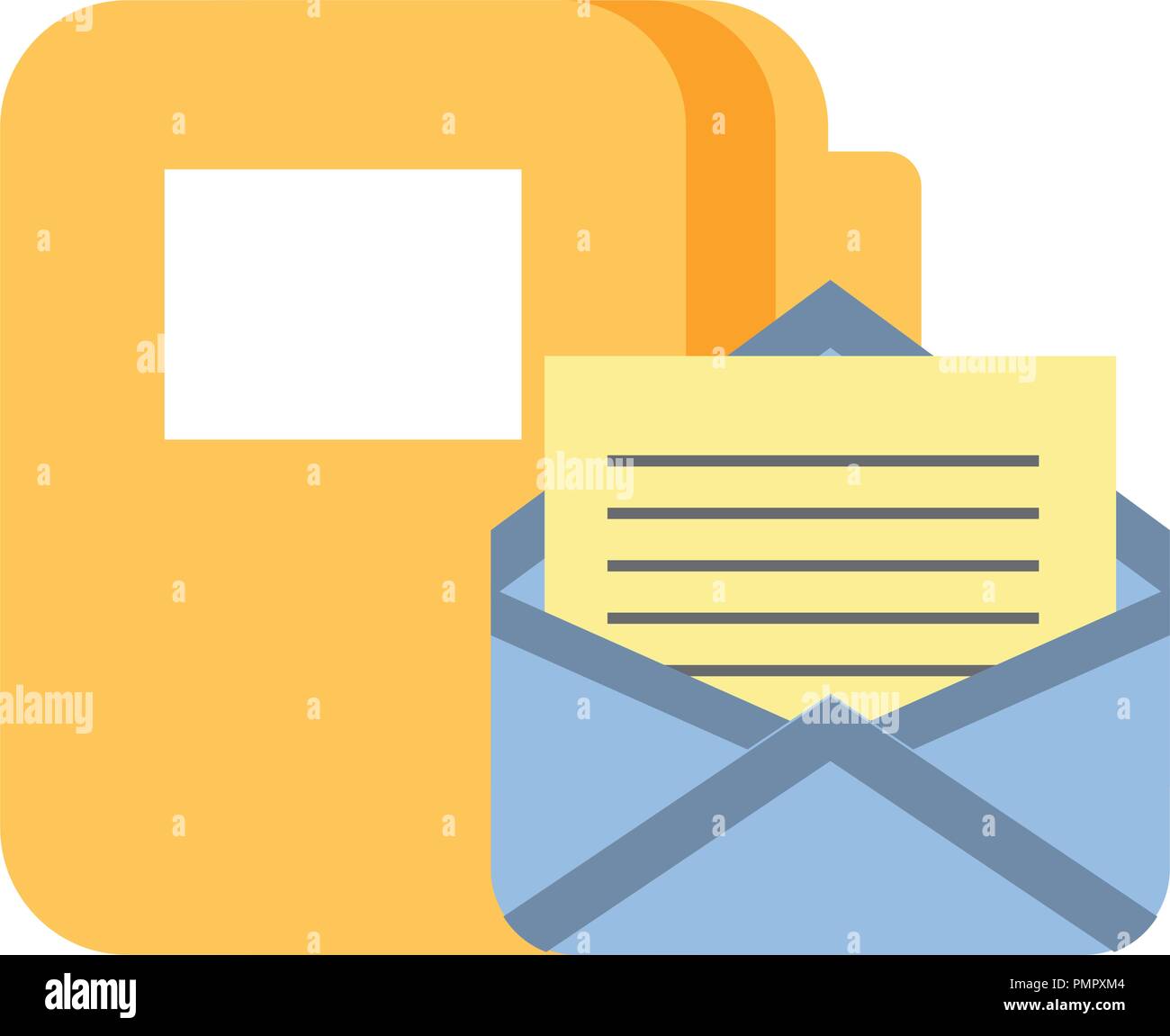 envelope mail with folder Stock Vector Image & Art - Alamy