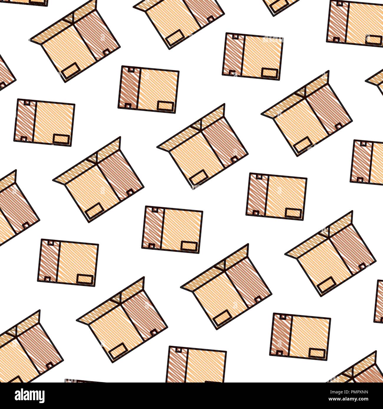 packing boxes carton pattern Stock Vector Image & Art - Alamy